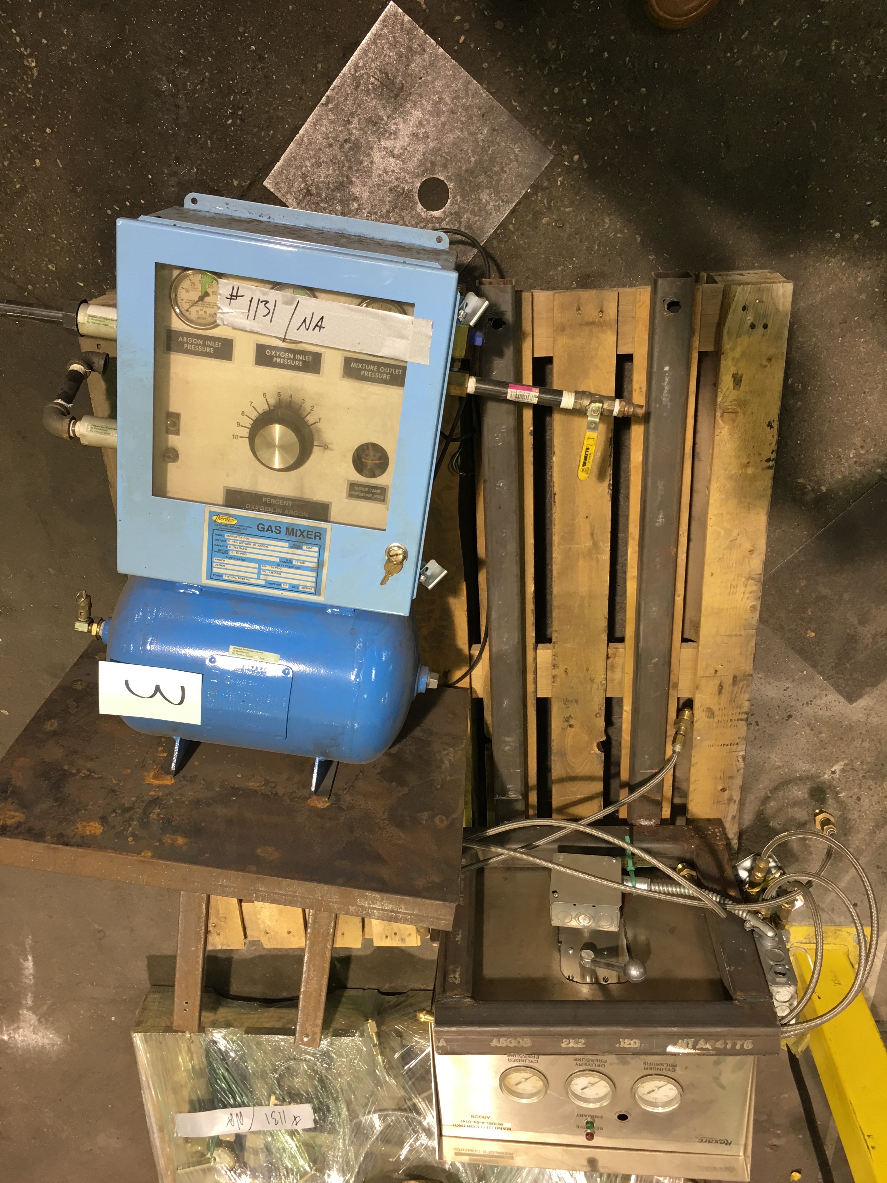 2013 Thermco, 8505OA10x1100, Gas Mixer with Rexarc, 4-04-0147 Argon ...