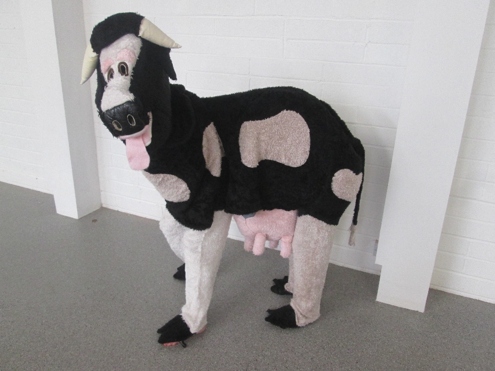 A plush fancy dress costume, pantomime Cow (two person)