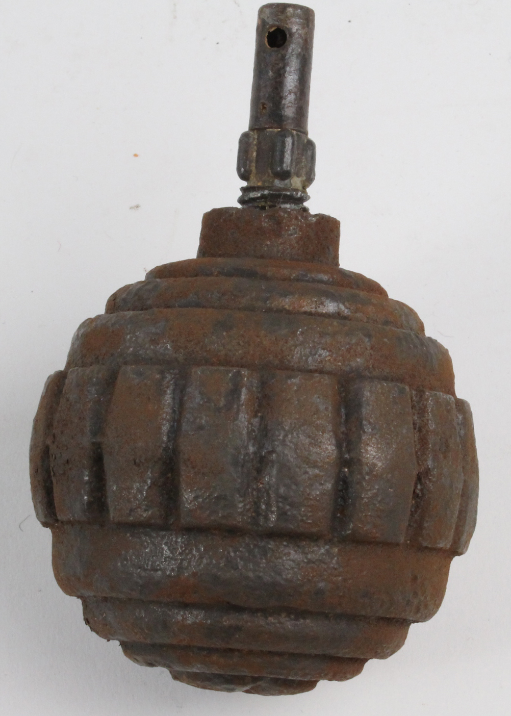 Grenade - German WW1 kruger ball grenade complete with fuse, deactivated