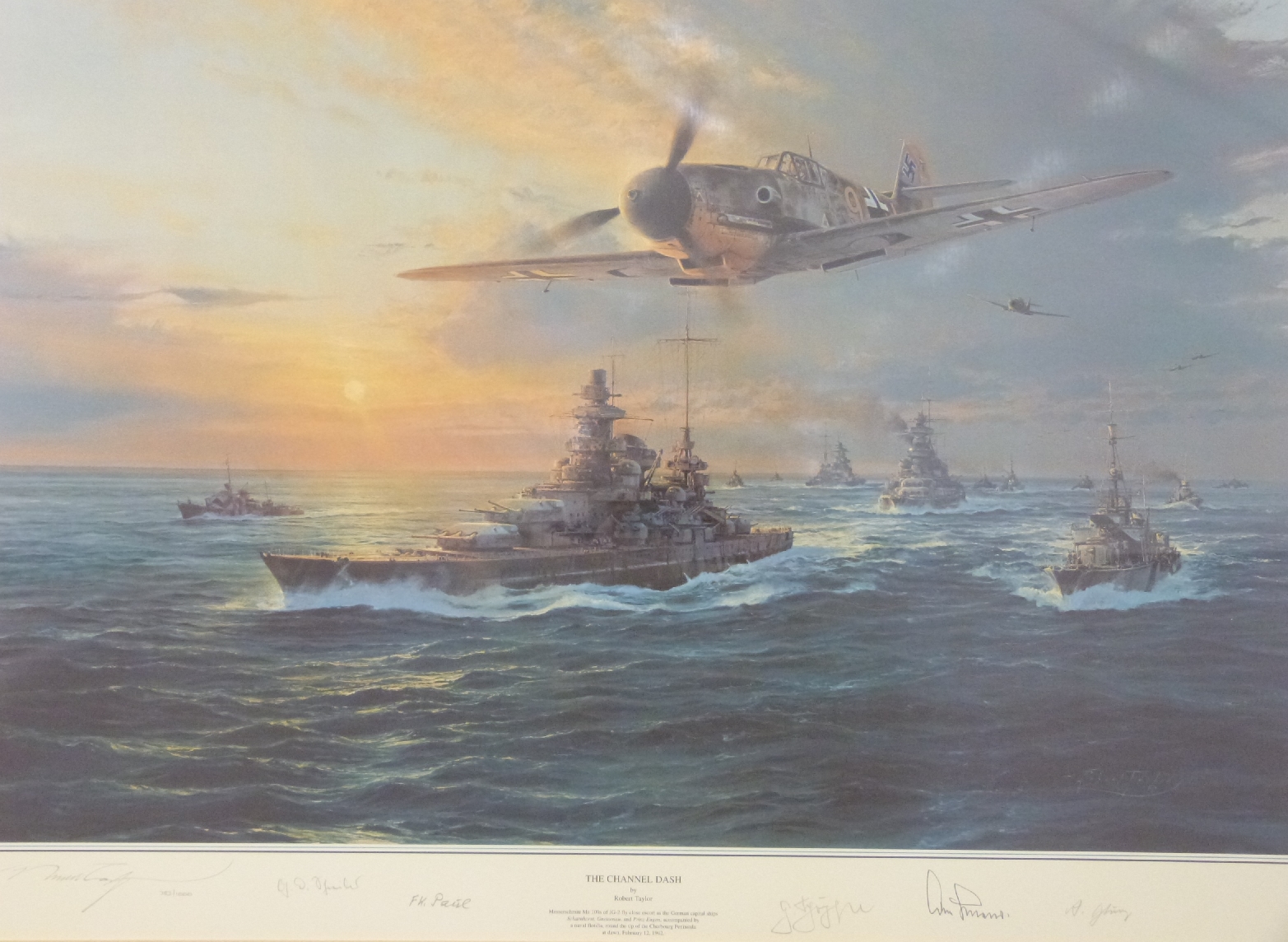 Robert Taylor 'Channel Dash' limited edition (383/1000) print signed by ...