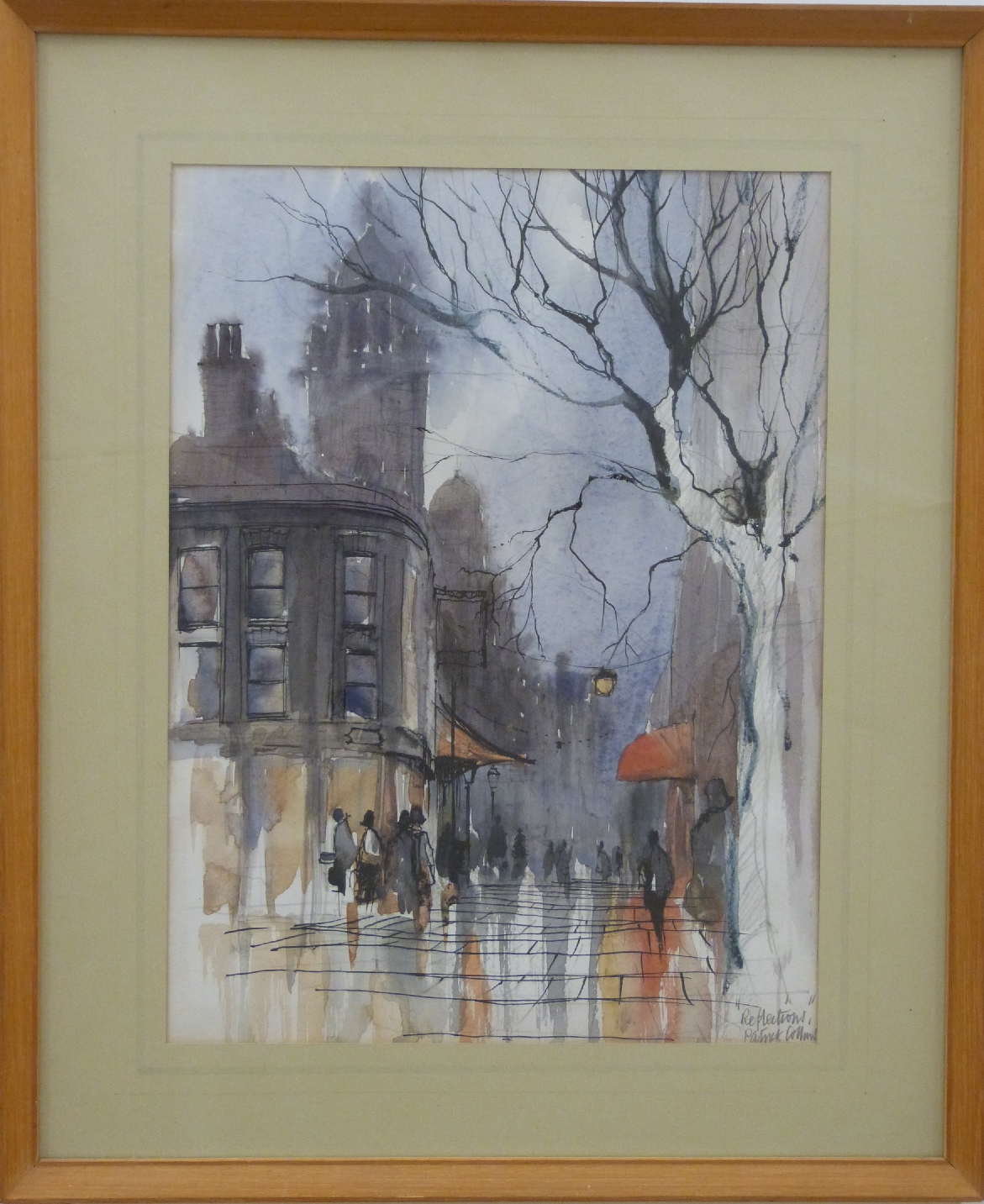 Patrick Collins (Bristol Savages) watercolour 'Reflections' titled and ...