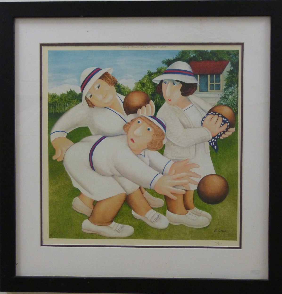 Beryl Cook 'Bowling' limited edition (19/250) print with certificate of ...