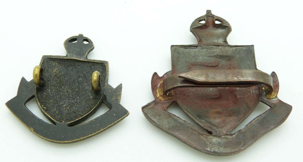 British Army Cyprus Regiment officer's bronze cap and collar badges