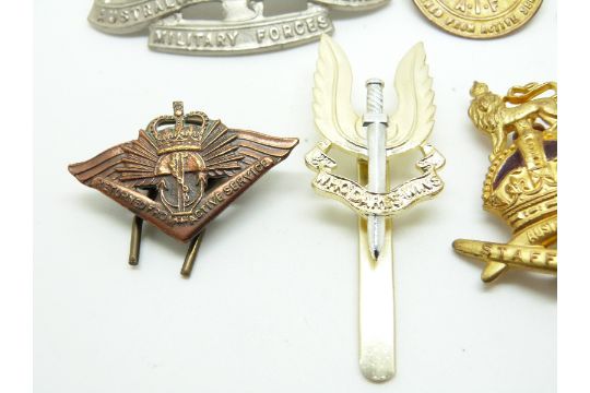 Eight Australian military badges including three Returned From Active ...