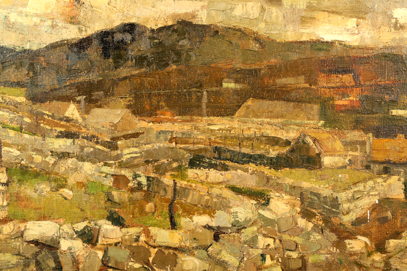 William Sinclair (1930-1997) ARR Unframed oil on canvas, studio number ...