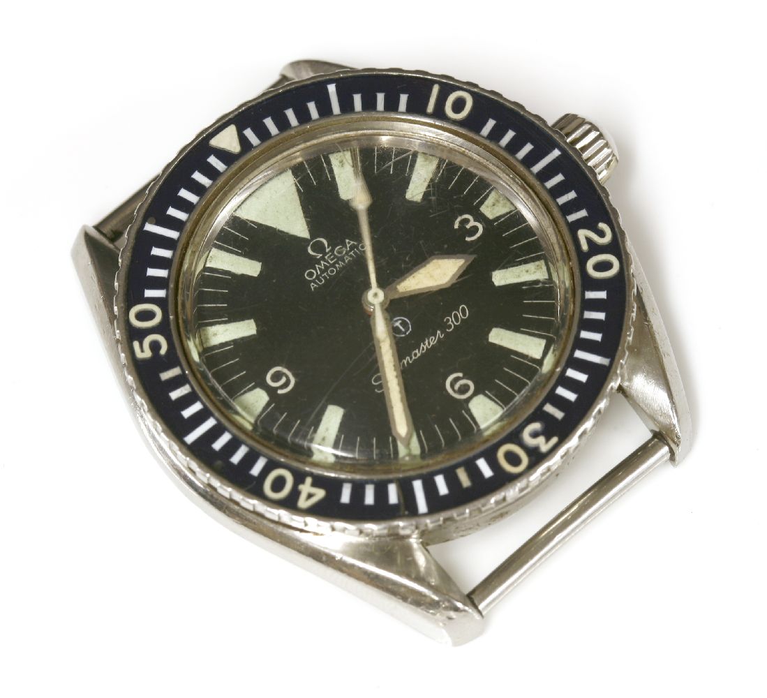 A gentlemen's stainless steel British military Omega Seamaster 300 'Big ...