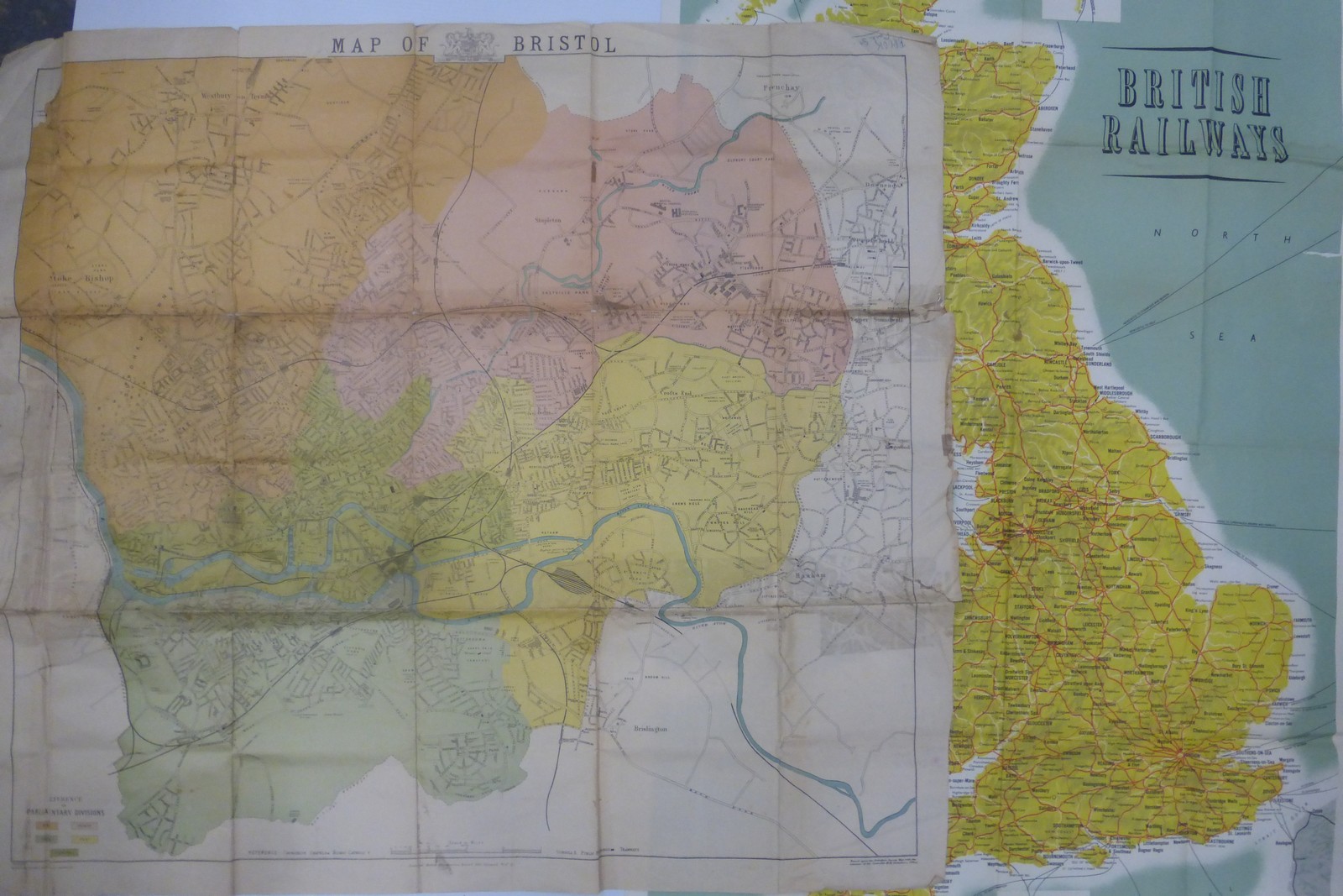 A collection of railway maps to include LMS map of England and Wales ...