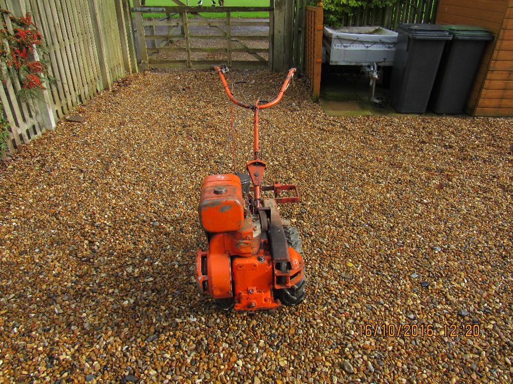Howard 350 rotavator complete with tool frame. Stored near Metfield.