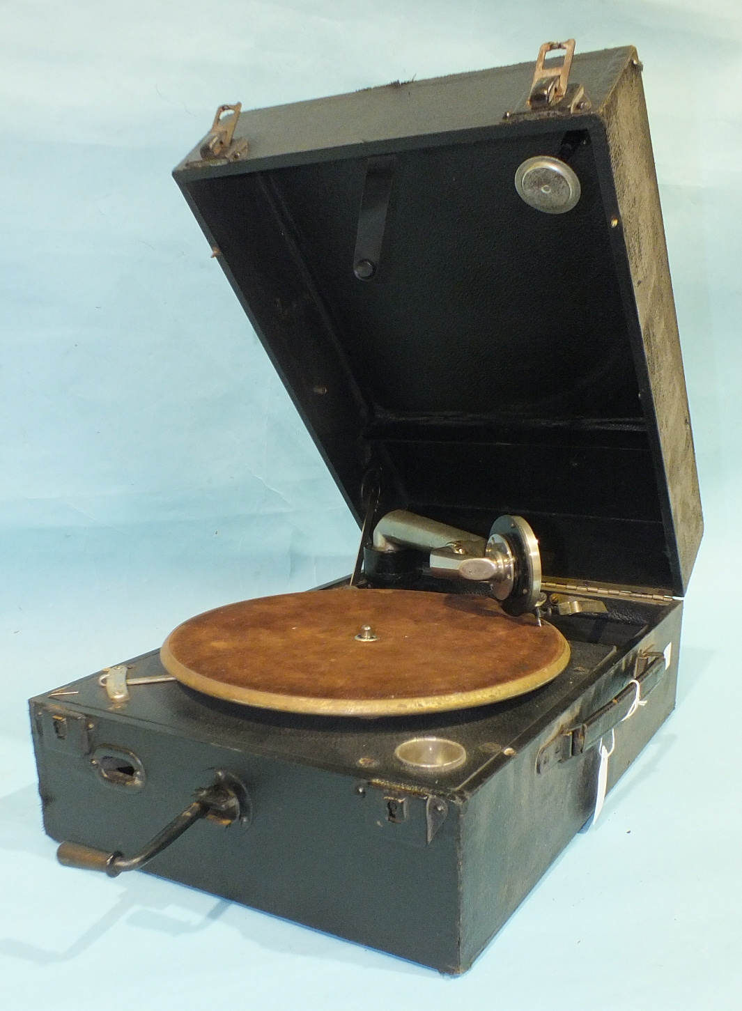 A Columbia Gramophone Co. Ltd portable gramophone.