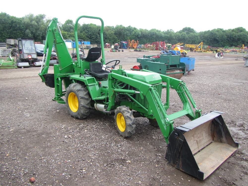 John Deere 755 4wd Tractor c/w Lewis Land Lugger front end loader, 4 in ...