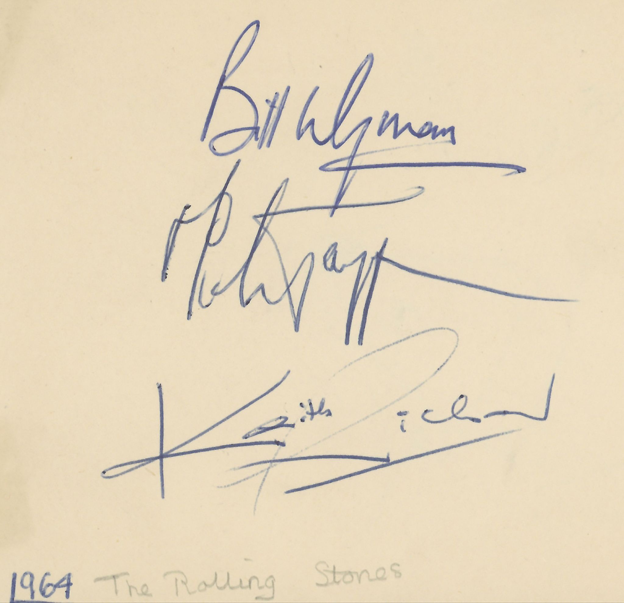 ROLLING STONES - Autograph album including signatures of Bill Wyman ...