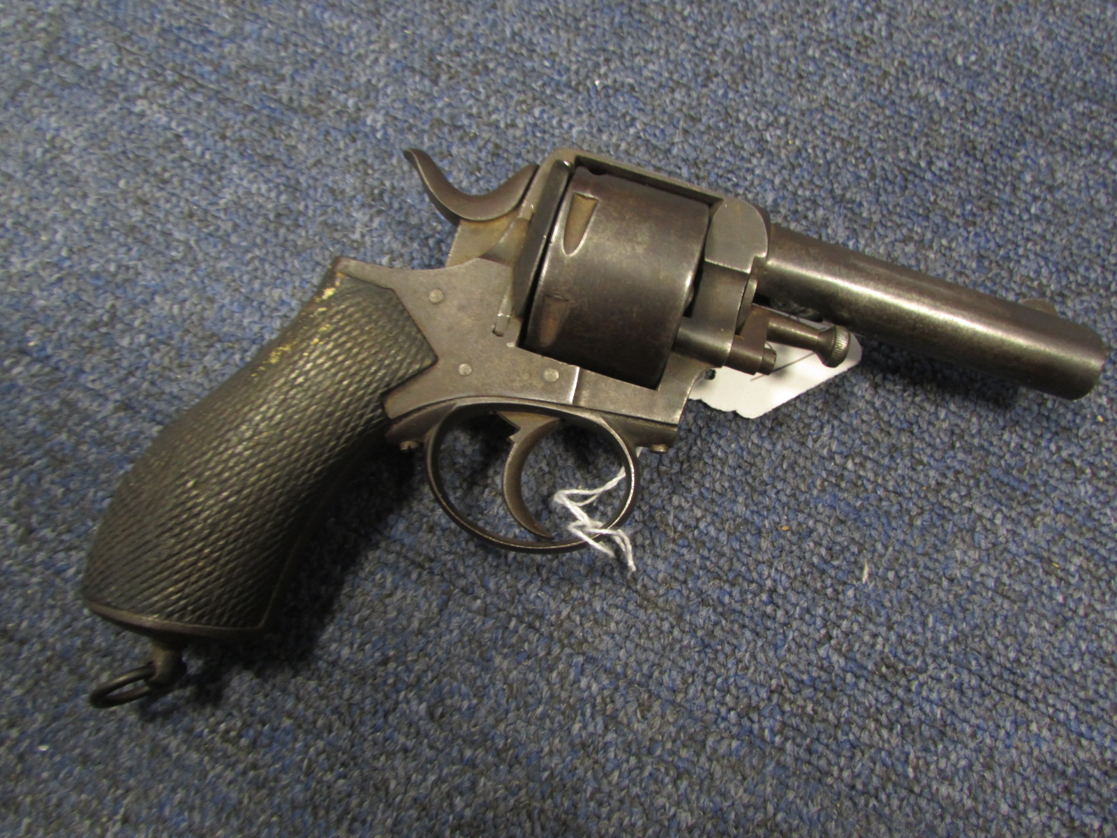 Pistol: A large Calibre (.450) Bulldog revolver circa 1880. Side gate ...