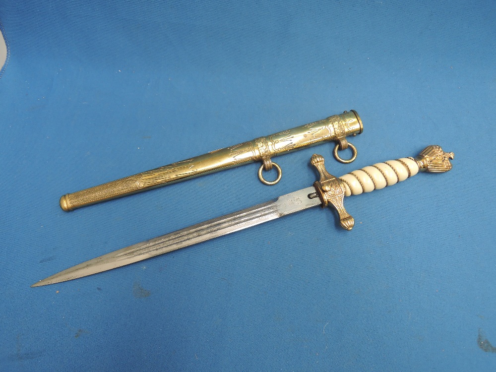 A German World War II Naval dagger, makers mark Squirrel, original ...