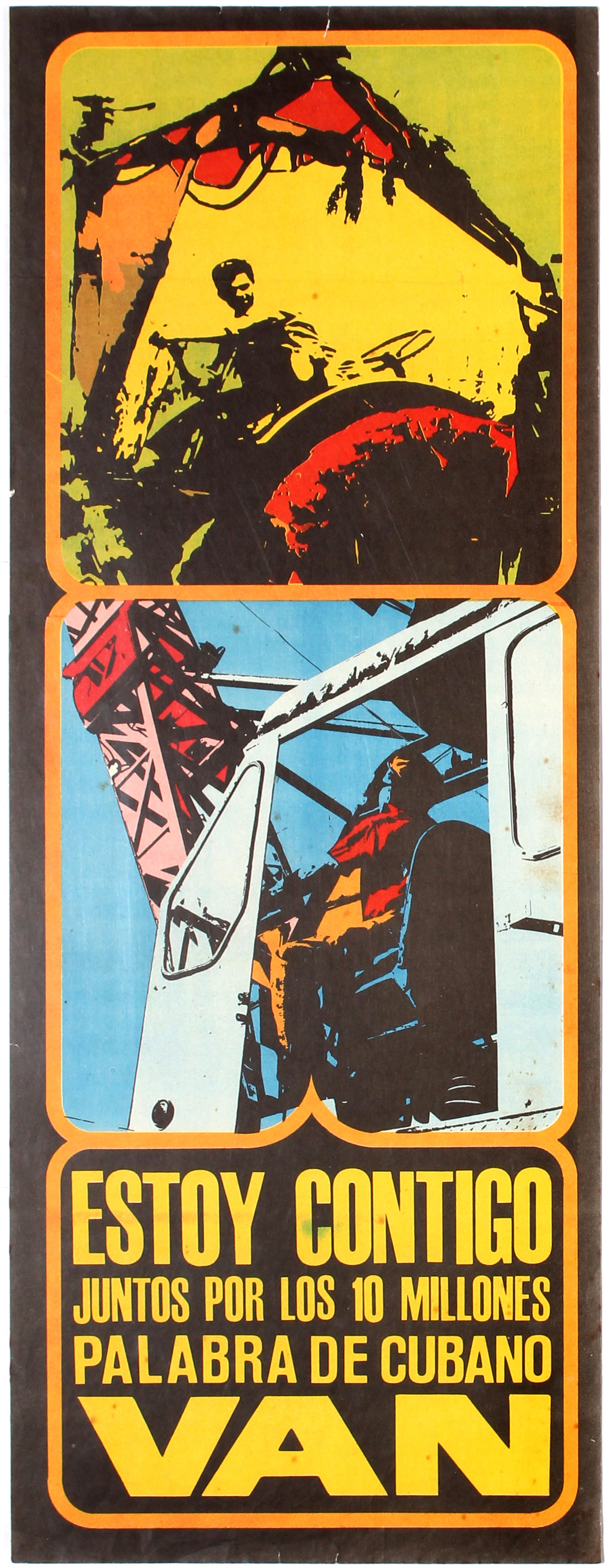 Original vintage Cuban propaganda poster Estoy Contigo Juntos Por Los ...