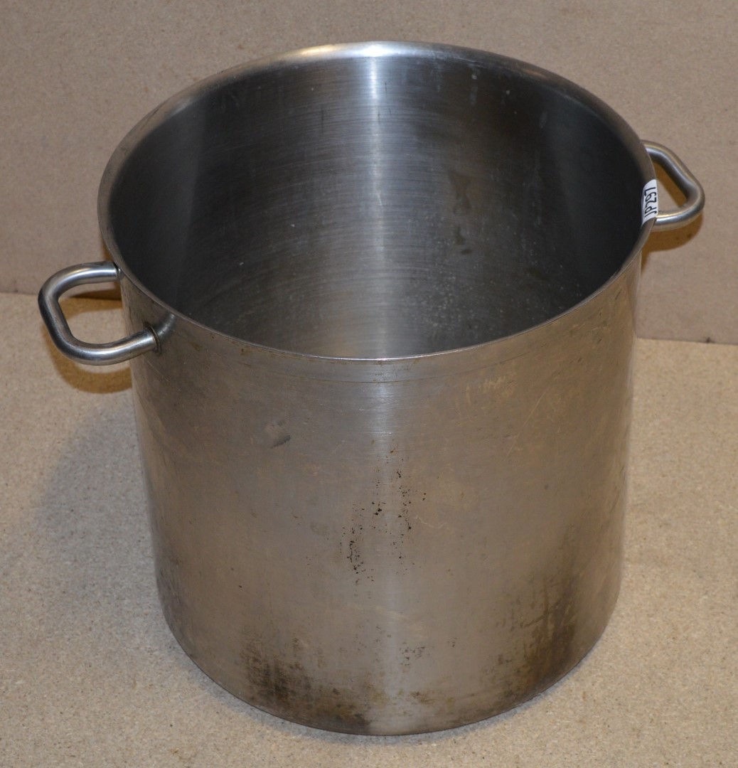 1 x Large Stainless Steel Cooking Pot - Size Height 41 x Diameter 42 ...