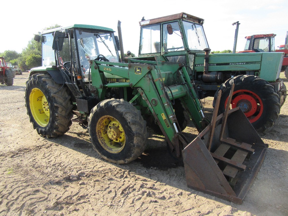 John Deere 2450 4wd Tractor with JD 245 Loader & Attachments. Reg.No ...