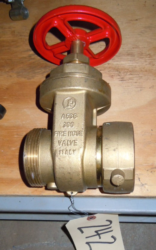 1 New Brass Fire Hose Valve A536 300, 21/2", 618R