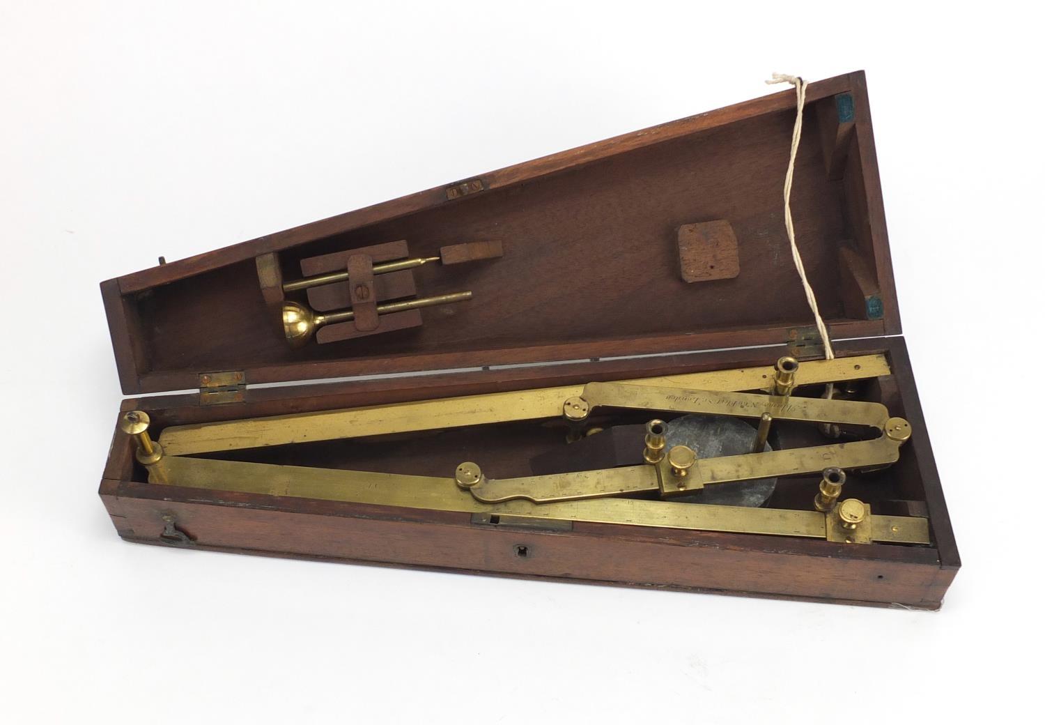 Antique brass pantograph by Adams of No 60 Fleet Street of London, with ...