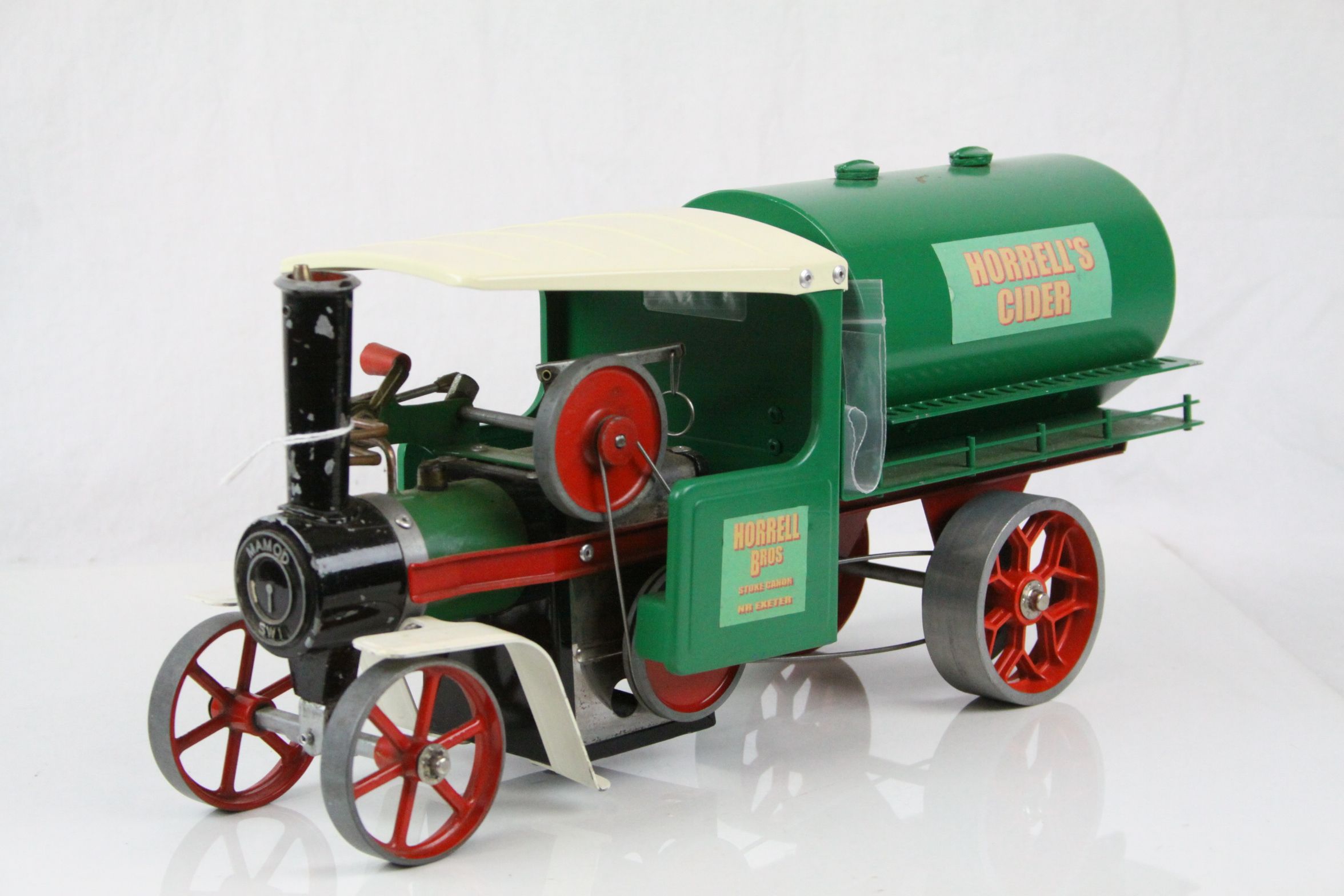 Customised Mamod SW1 Steam Wagon with added tanker and Horrells Cider ...
