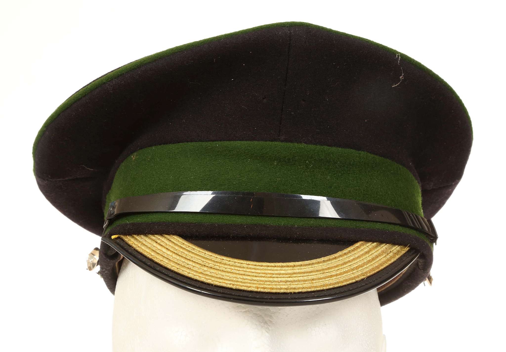 Irish Guards peak cap, c.1998, Coldstream Guards peak cap c.1963, Light ...
