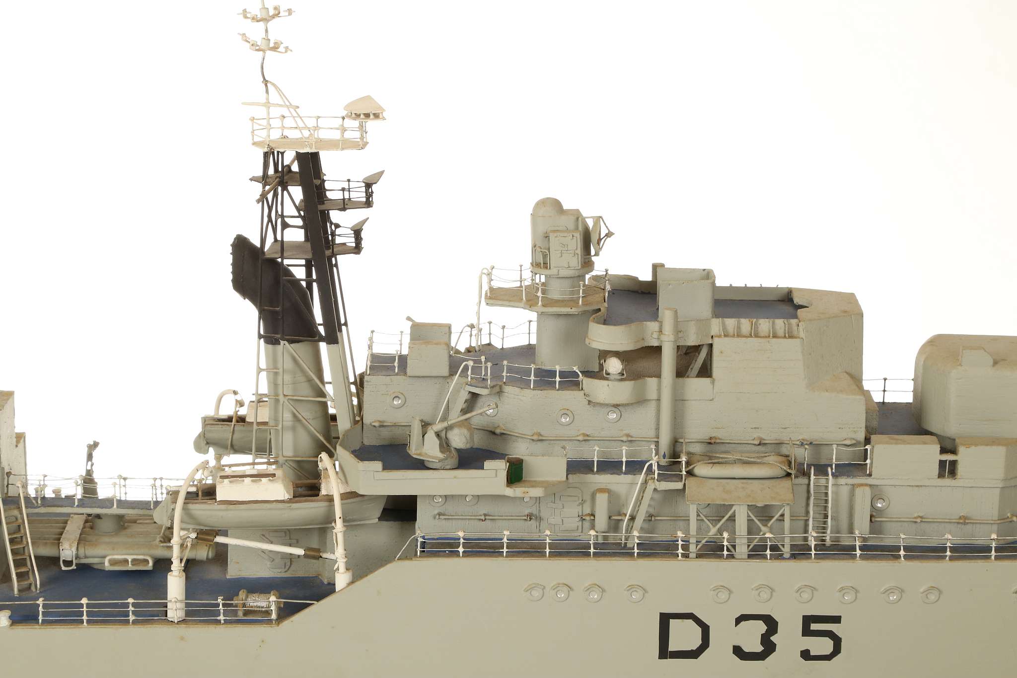 Royal Navy Interest; Scratch-built wooden scale model; Daring Class ...