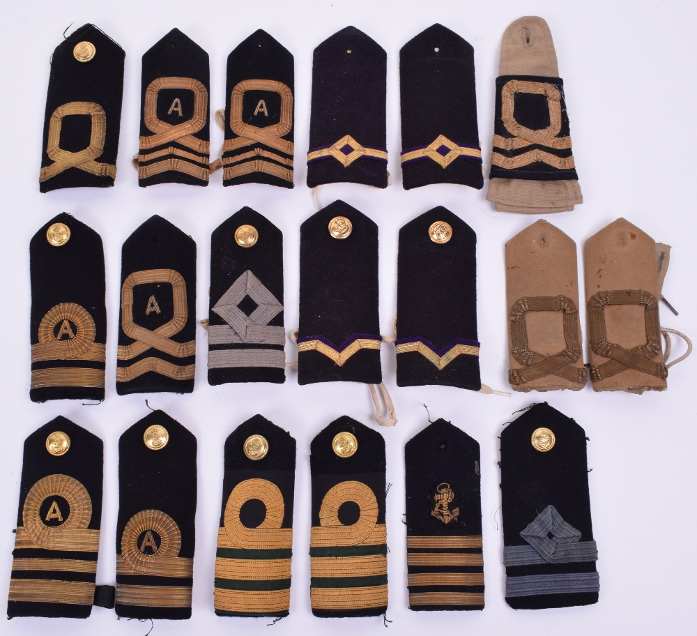 Quantity of Royal Navy Officers Shoulder Boards, consisting of six ...