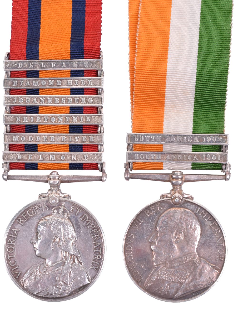 Coldstream Guards Boer War Campaign Medal Pair, consisting of Queen’s ...