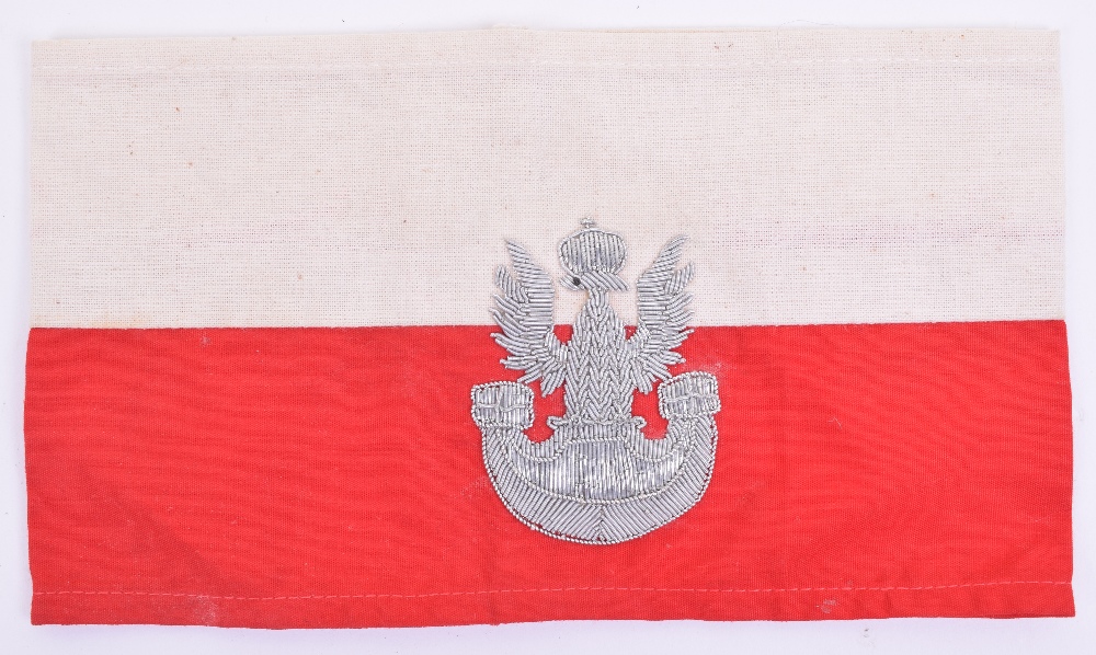 Polish Home / Resistance Army Armband, white and red divided armband ...