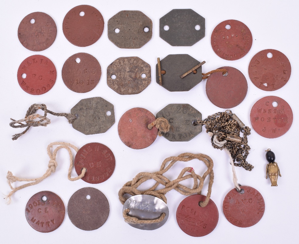 Quantity of British Military Identity Discs, many being pairs of the ...