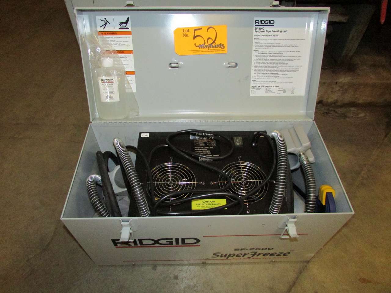 Ridgid SF-2500 Pipe Freezing Unit (Loc. Chiller Room)