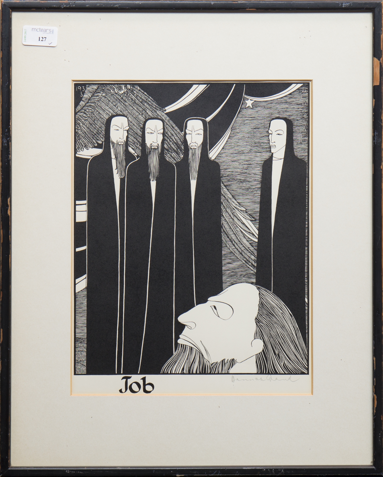 * HANNAH FRANK (SCOTTISH 1908 - 2008), JOB lithograph, signed in pencil ...