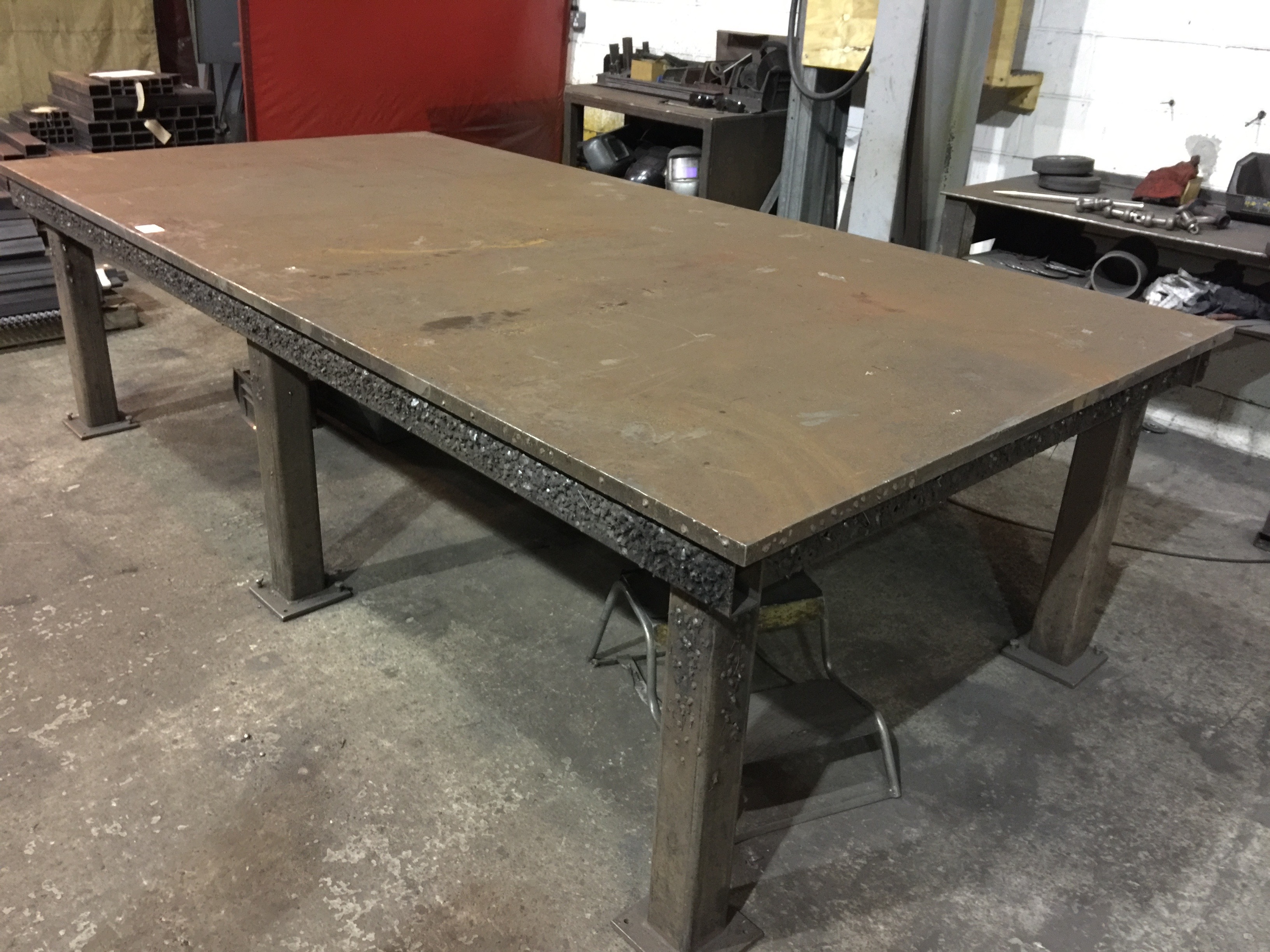 2 x 3M x 1.5M fabrication tables and 1 other 2M x 1M