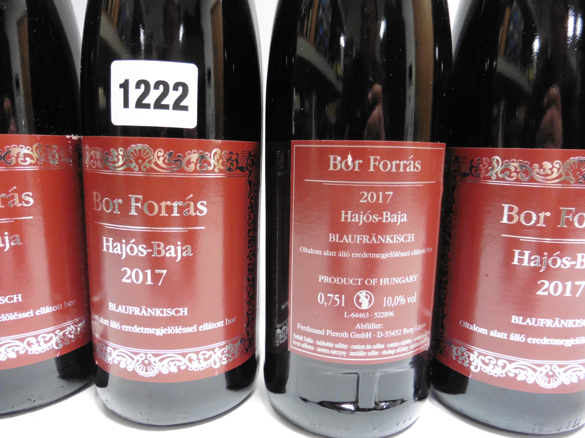 6 bottles of Ferdinand Pieroth Bor Forras Hajos-Baja 2017 Blaufrankisch ...
