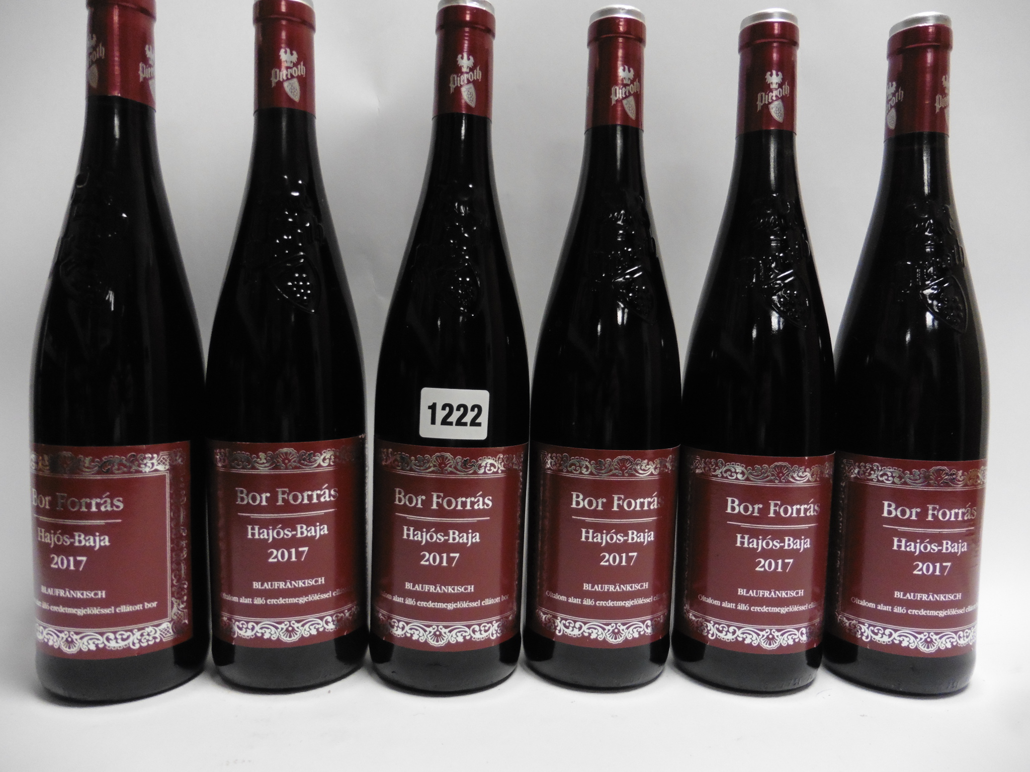 6 bottles of Ferdinand Pieroth Bor Forras Hajos-Baja 2017 Blaufrankisch ...
