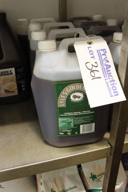 4 x Lyons golden syrup 7.257kg bottles Lift out charge 5