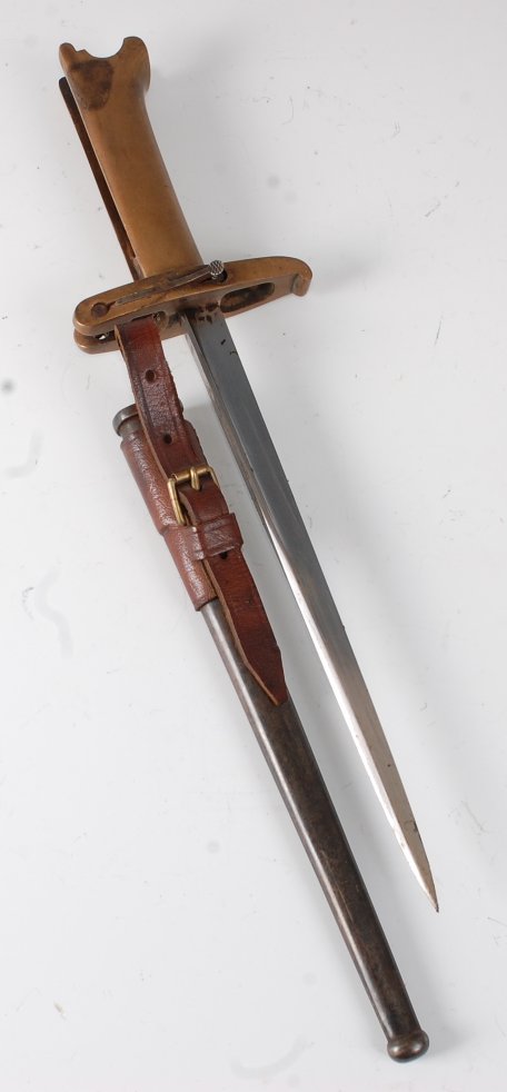 A Pritchard-Greener revolver bayonet, having a 21.5cm unmarked T shaped ...