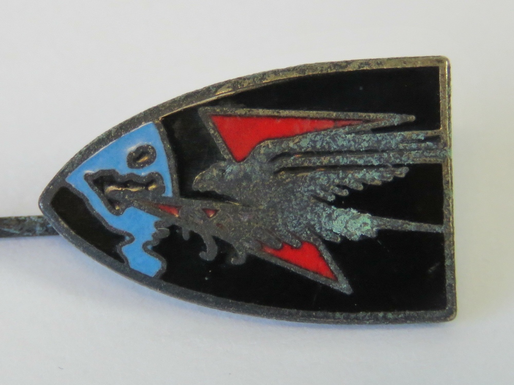 An enamelled WWII German Luftwaffe Squadron stick pin, marked 'Ges ...