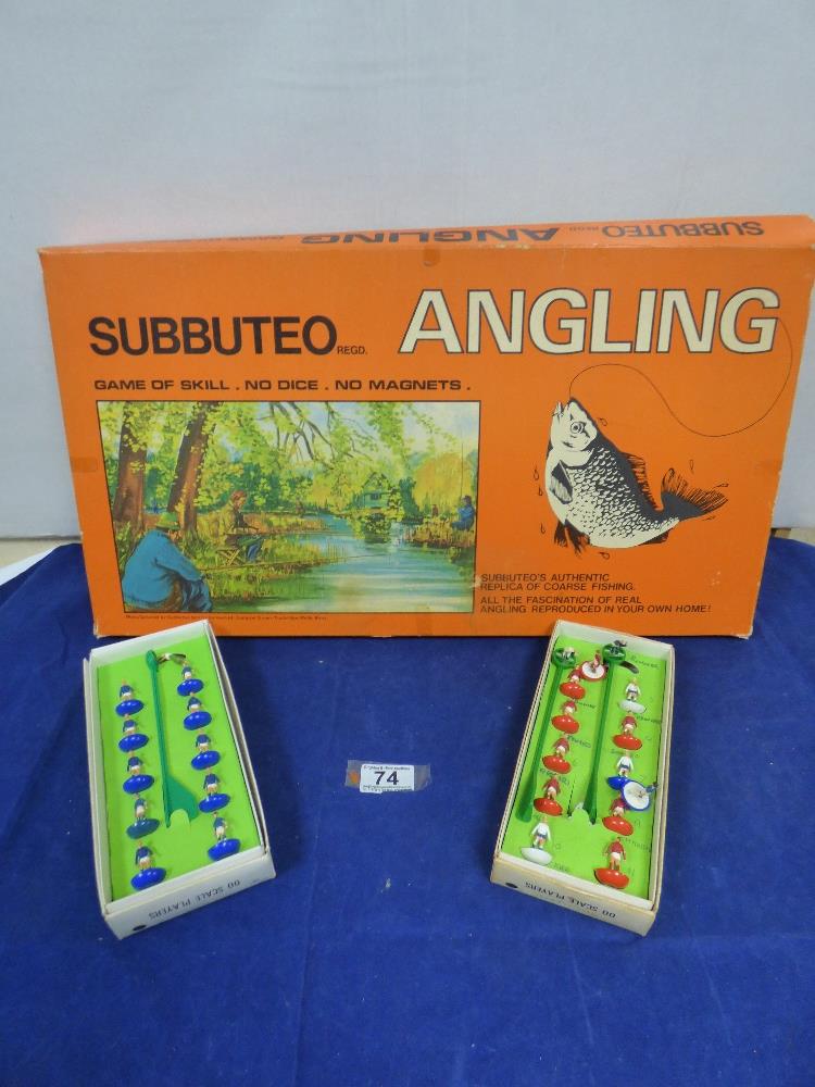 A SUBBUTEO ANGLING “GAME OF SKILL” IN ORIGINAL BOX, TOGETHER WITH TWO ...