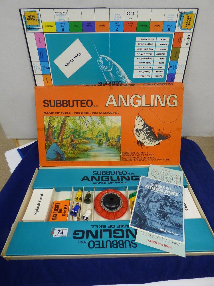 A SUBBUTEO ANGLING “GAME OF SKILL” IN ORIGINAL BOX, TOGETHER WITH TWO ...