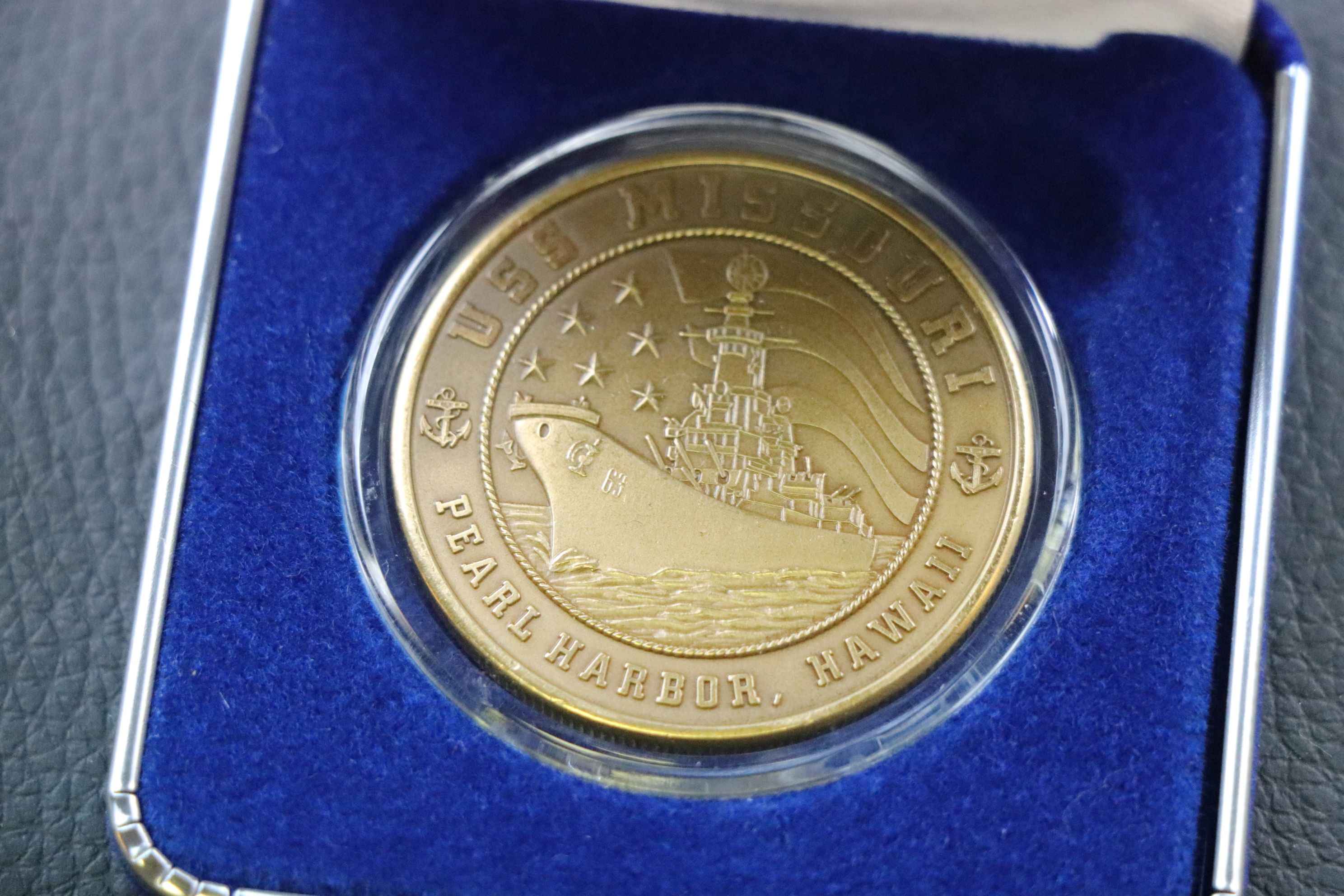 USS Missouri official commemorative coin with COA