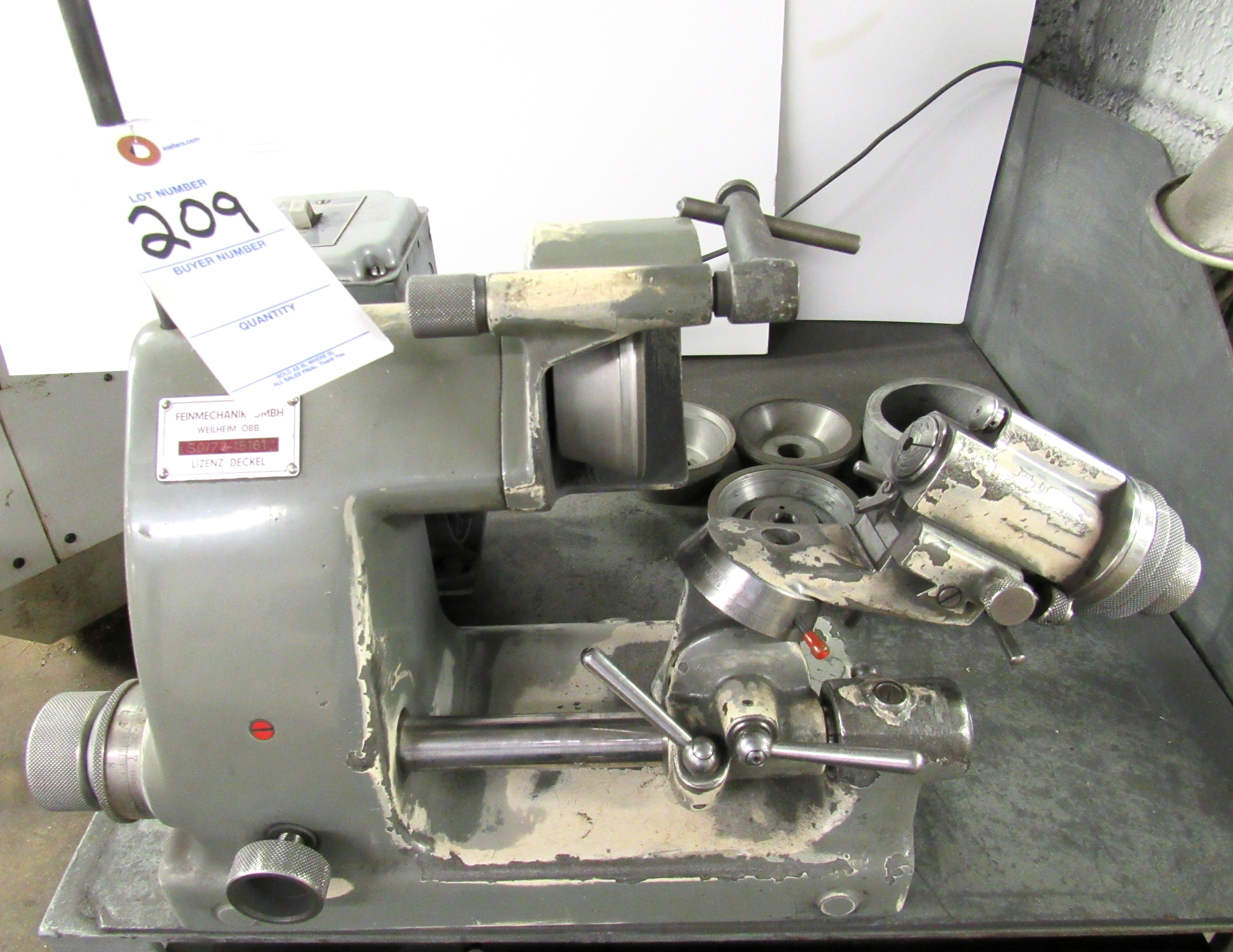 Deckel Mod.SO Single Lip Tool & Cutter Grinder - S/N SO/3-15161, 5/8 ...