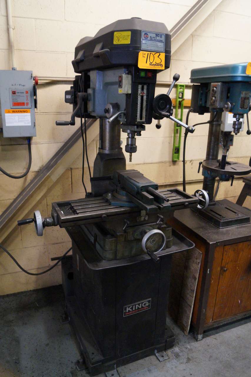 King PDM-30 Vertical Milling & Drilling Machine w/ Quick Change Chuck ...