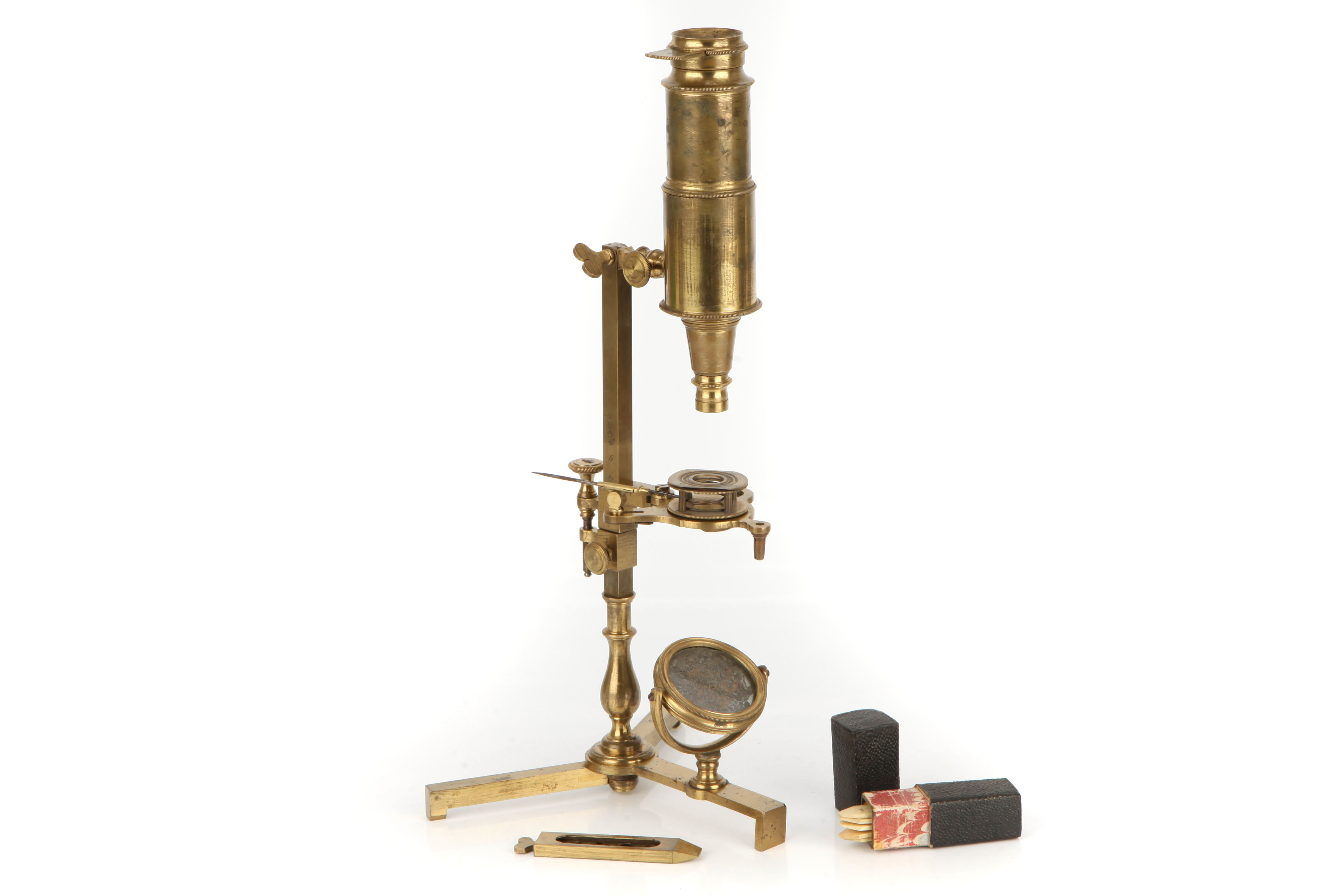 A Benjamin Martin Universal-Type Compound Microscope, c.1760, English ...