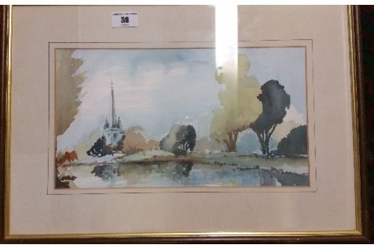 A Landscape Watercolour by Tom McArthur; with a Biographical Booklet (2).