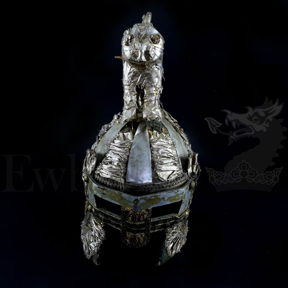 Edward II (1970) A pair of ornate medieval style Soldier Helmets with ...
