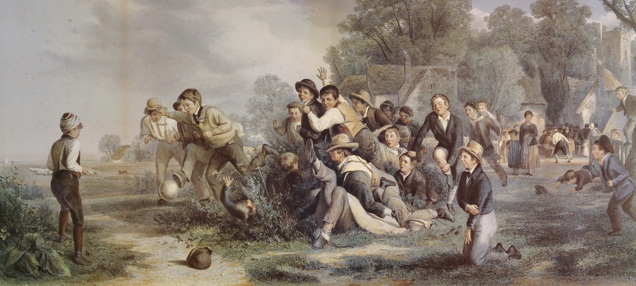 After Thomas George Webster (1800-1886) British. "Foot Ball", Engraved ...