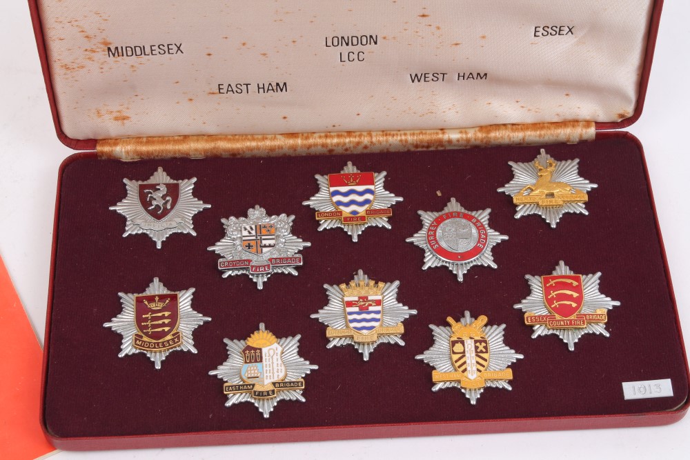 Set of ten limited edition 'Historic Badges of Constituent Brigades ...