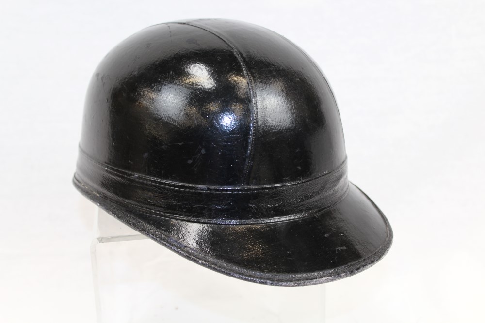 1960s motorcycle / racing drivers' helmet with leather cheek flaps by ...