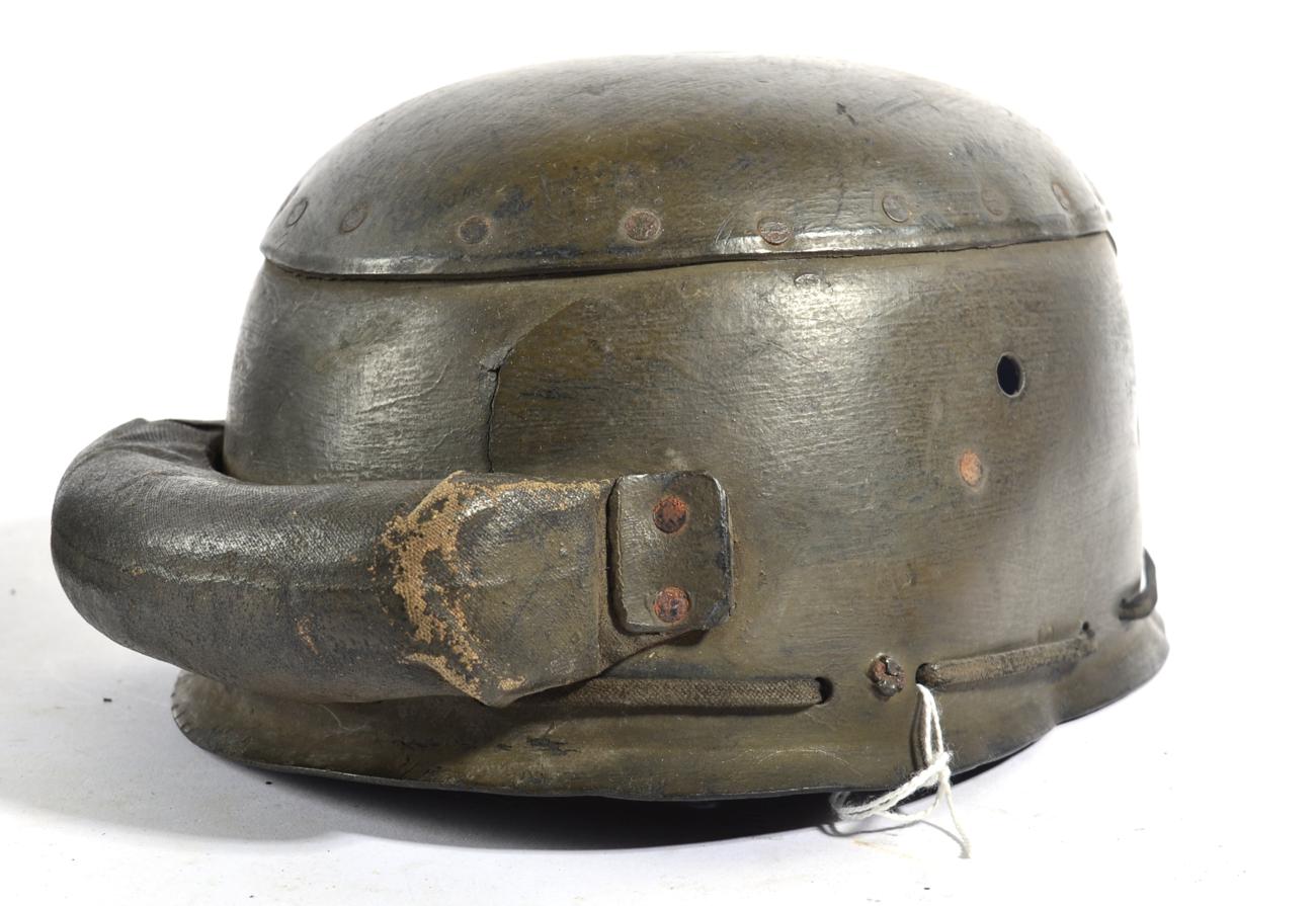 A Second World War Tanker Helmet by Helmets Ltd., Wheathampstead ...