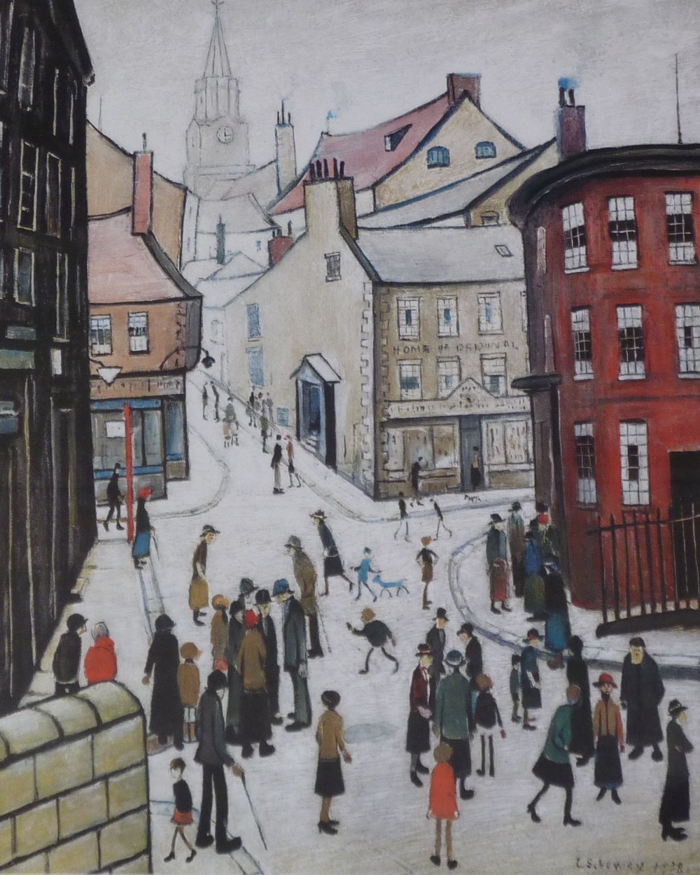 •L.S. LOWRY (1887 - 1976) ARTIST SIGNED COLOUR PRINT 'Berwick-Upon ...